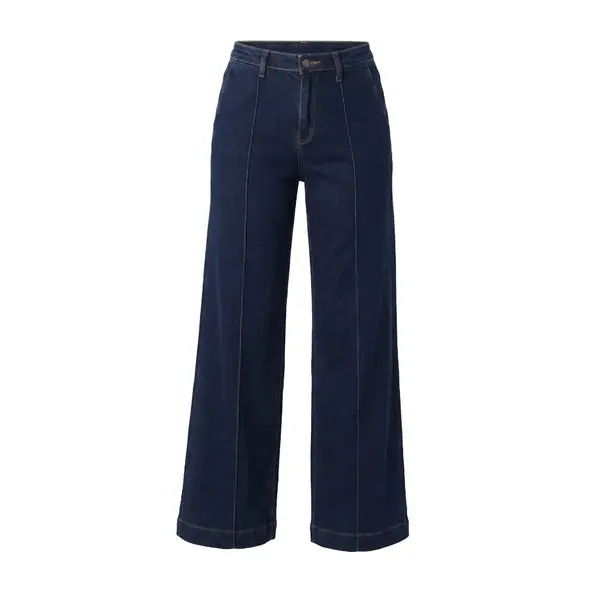 Adrift Clothing Adrift Denim Wide Leg Jeans In Dark Wash - Blue