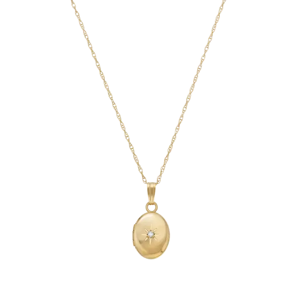 LA KAISER Solid Forever Close To My Heart Diamond Locket - Gold