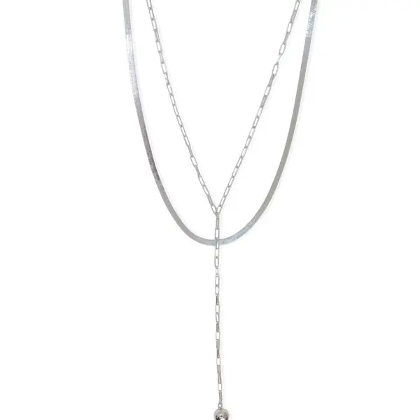 EVERY WAVE Rivulet Stacked Sterling Necklace - Silver