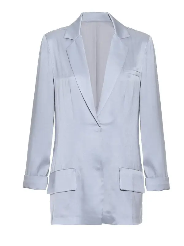 HELENE GALWAS Barbara Silver Cupro Blazer