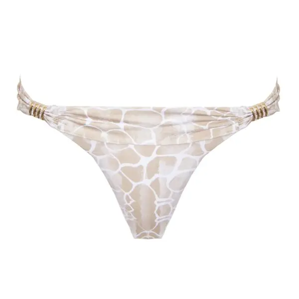 SOPHIA ALEXIA Neutrals Sand Pebbles Fiji Fold Bikini Bottom - Yellow