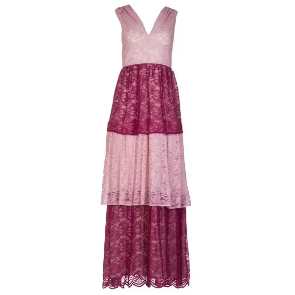 ROSES ARE RED Ella Linen & Lace Dress - Pink