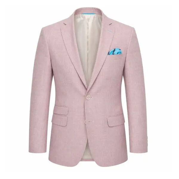 KOY CLOTHING Dusty Blazer Linen, Wool & Silk - Pink
