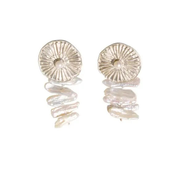 RAXADA Pearl Rain Earrings - Silver