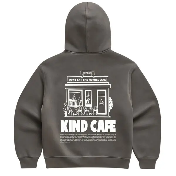 DONT EAT THE HOMIES Deth Cafe Hoodie - Grey