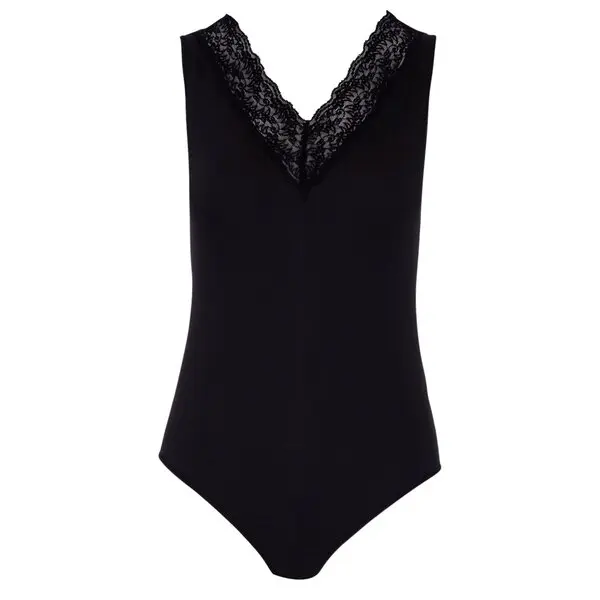 ZD ZERO DEFECTS Sleeveless Bodysuit – Softness & Elasticity Color - Black