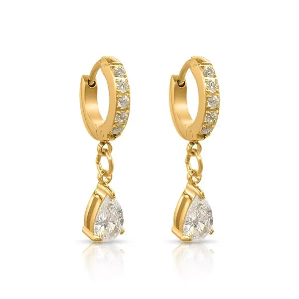 EVER JEWELLERY Final Cut Huggie Earrings - Gold