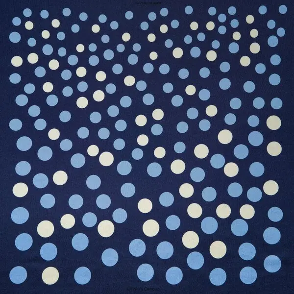 OTWAY & ORFORD Blue / White 'planetarium' Polka Dot Silk Pocket Square In Blue With Pale Blue & White. Full-size - Blue/white