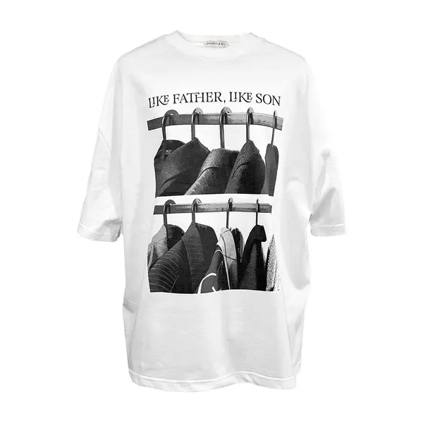 MAISON BOGOMIL Black / White T-shirt Like Fathers Like Son - Black/white