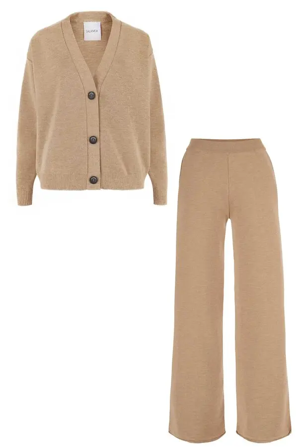 SALANIDA Neutrals Bene 100% Merino Co-ord - Beige