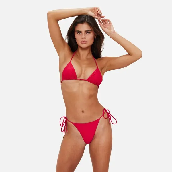 SUNKISSED Triangle Bikini Top - Red