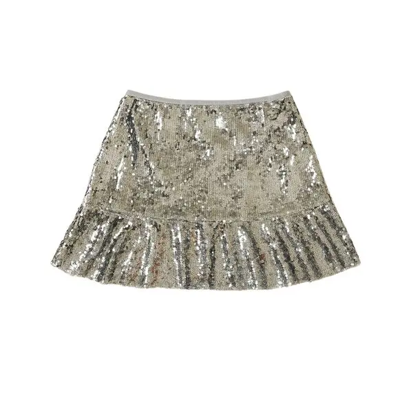 YORSTRULY Disco Tennis Skirt - Silver