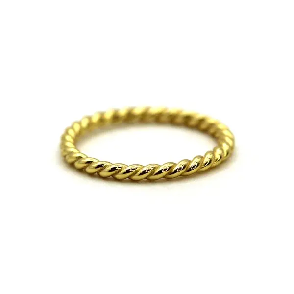 VICSTONENYC FINE JEWELRY Rope Yellow Solid Ring Handmade - Gold