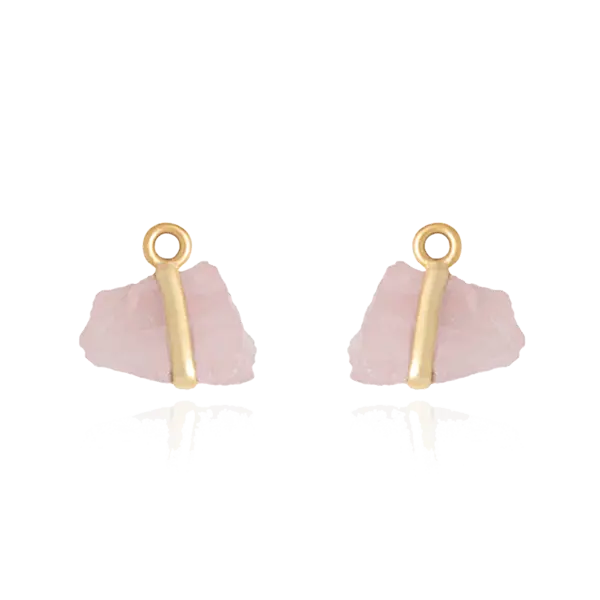 LAVANI JEWELS Drops Raw Stone - Pink