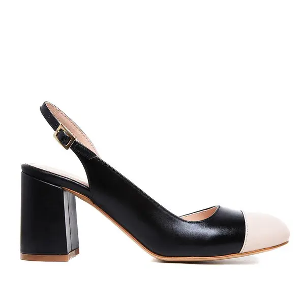 GINISSIMA Coco Slingback Shoes - Black