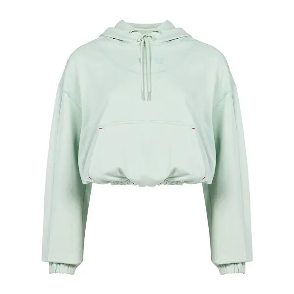 PCFG Neutrals / Free Heaven Crop Hoodie Surf Spray - Green