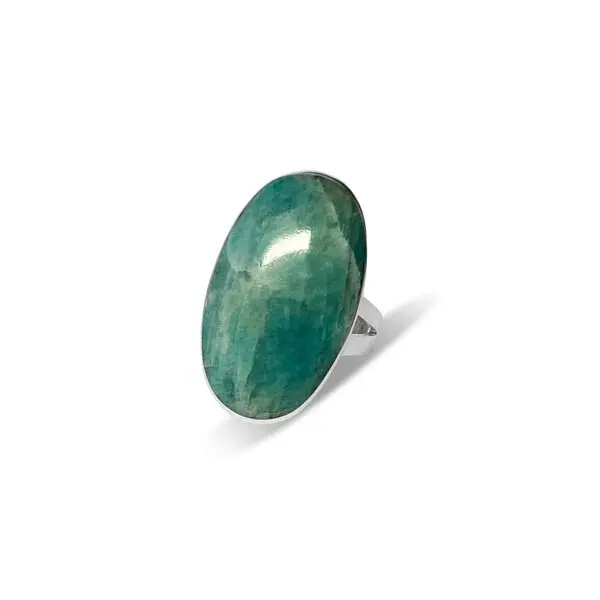 FV JEWELLERY La Stèle Amazonite Oval Ring