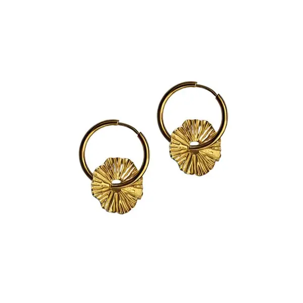 FV JEWELLERY Steel Me Dee Earrings - Gold