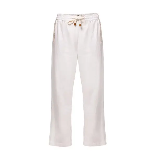 RAW POTENTIAL Neutrals / Teria Organic Cotton Trousers - White