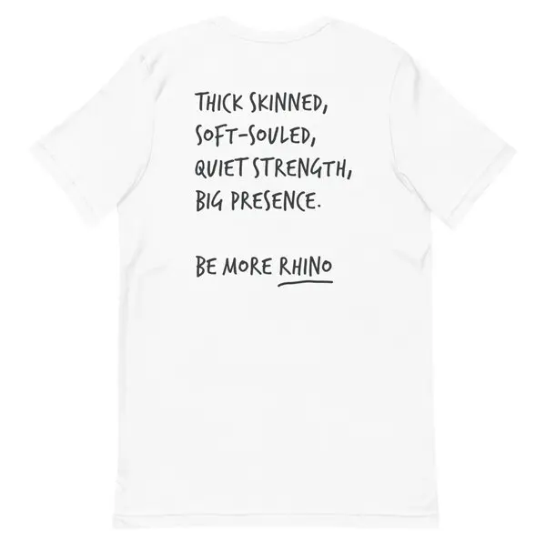 ANCHOR & CREW Think Ocean Rhino Aspirations Cotton Embroidered T-shirt - White