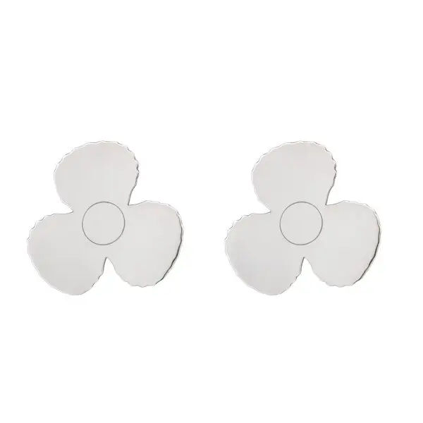 SILVER MOON Sterling Earrings – Trillium - Silver