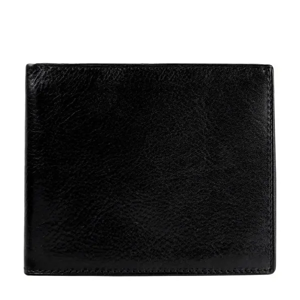 TIME RESISTANCE Leather Bifold Wallet Daniel - Black