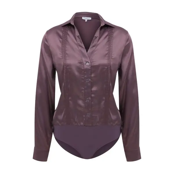 MAAN ISTANBUL Shirt With Fuchsia Bodysuit Summer Wine - Pink