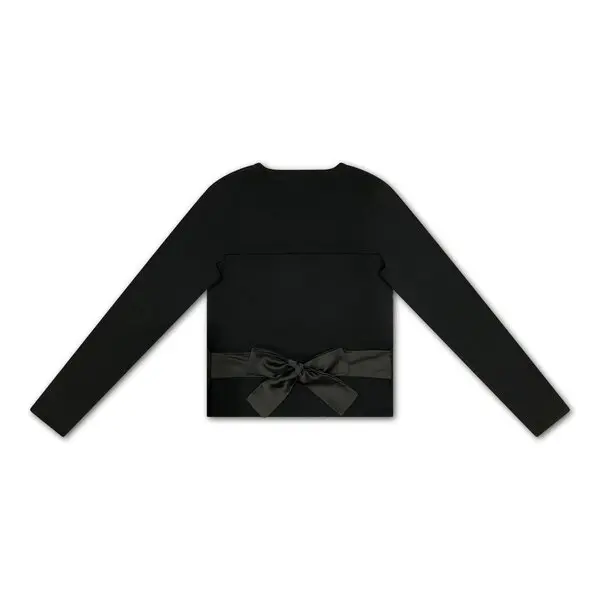 ROCH PEREL Backless Silk Tie Sweater - Black