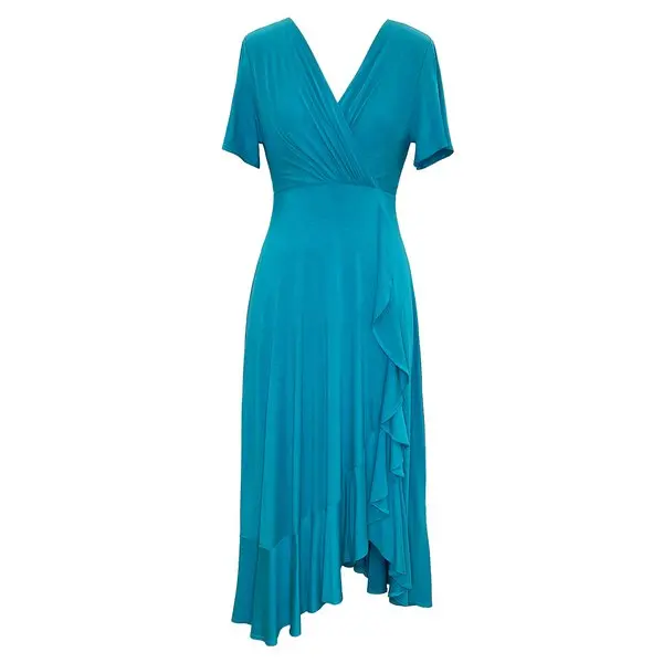 ALIE STREET LONDON Waterfall Midi Special Occasion Dress In Celestial - Blue