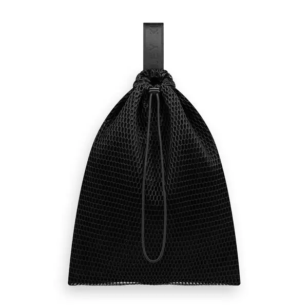 KIM FOLEY Mesh Athletic Beach Crossbody Bag - Black