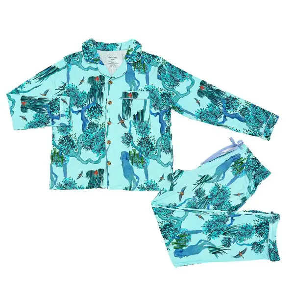 HOUSE OF MURPHY Mystic Nights Bamboo Pajamas - Blue