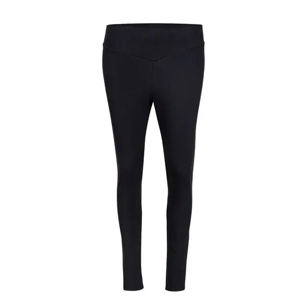 OH!ZUZA NIGHT&DAY Cotton Ribbed Yoke Leggings - Black