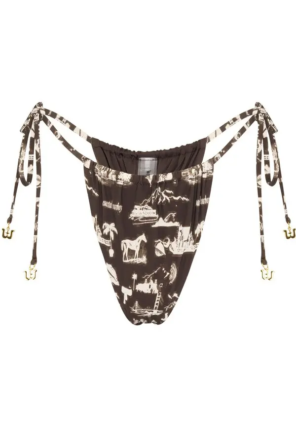 WILD LOVERS LONDON Rodeo Bikini Bottoms - Brown