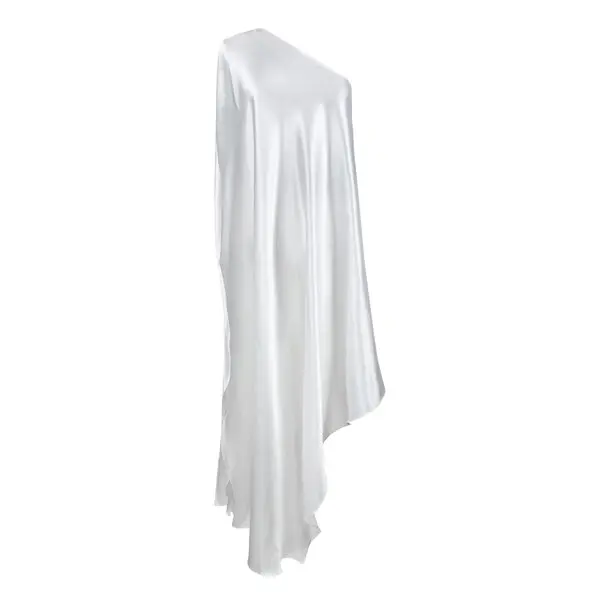 SASHA LA MER Beatrice Silk Dress, Color Pearl - White