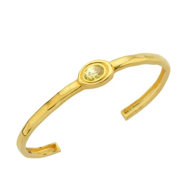 LINYA JEWELLERY Olivia Stone Handcuff - Yellow
