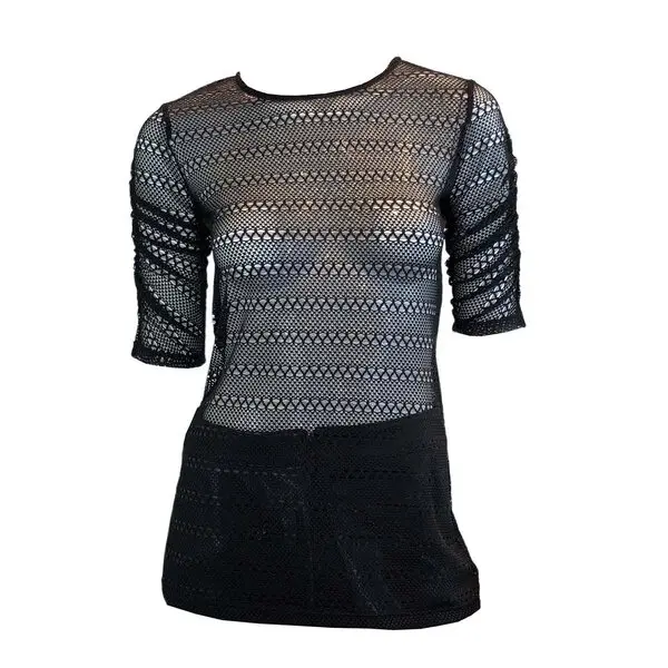 SNIDER Biscuit Short Sleeve Top - Black