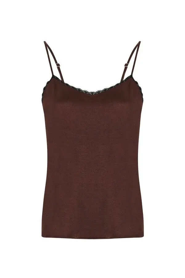 EXQUISE Regular Satin-look Strap Blouse