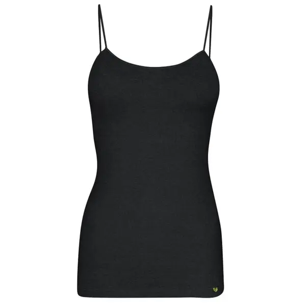 ZD ZERO DEFECTS Afrodita Spaghetti Top Soy Fiber Ultra-soft Comfort Color - Black