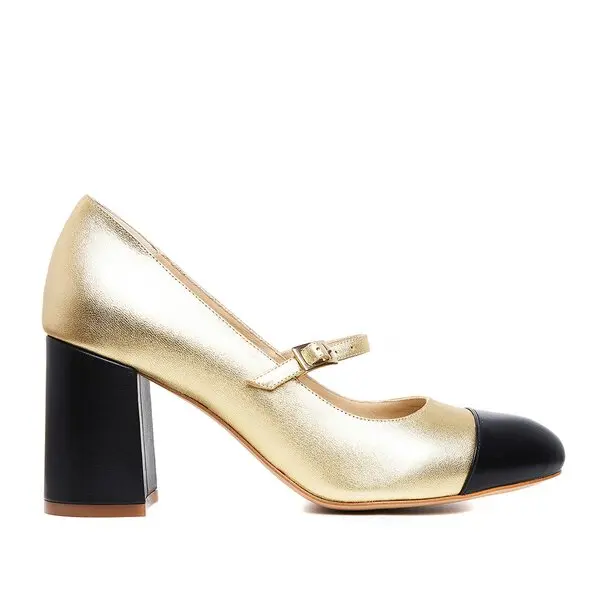 GINISSIMA Carrie Round Toe Mary-jane - Gold