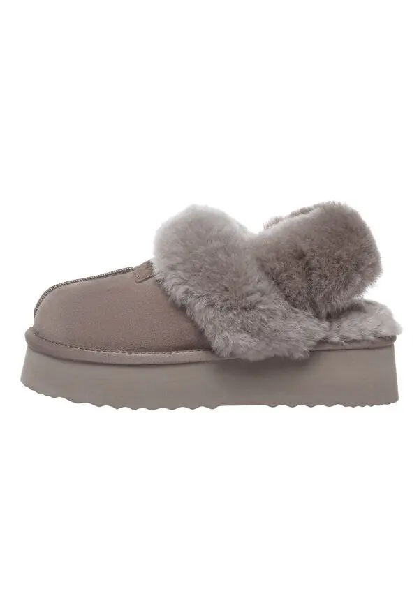 EVERAU AUSTRALIA Fantail Leather Slippers With Two Removable Straps - Brown