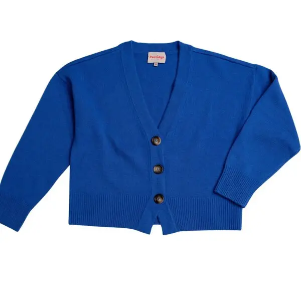 PORRIDGE KNITWEAR Cashmere Lucy Cardigan - Blue