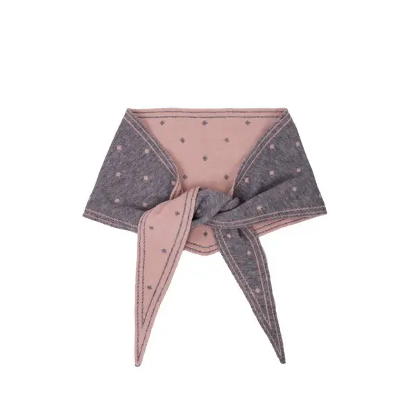 Saachi Polka Dot Triangle Scarf - Grey