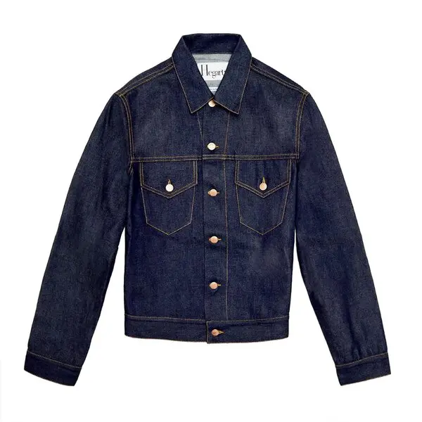 HEGARTY Trucker Jacket In Raw Indigo Denim - Blue