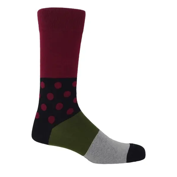 PEPER HAROW - MADE IN ENGLAND Burgundy Mayfair Socks - Red