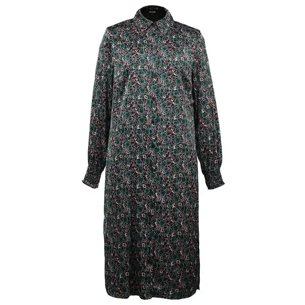 SMART AND JOY Abstract Print Retro Shirt-dress - Green