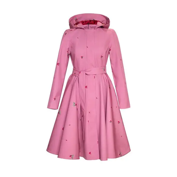 RAINSISTERS Coat With Full Circle Skirt: Raspberry Sorbet - Pink