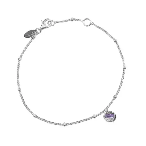 MURU February Birthstone Bracelet - Silver
