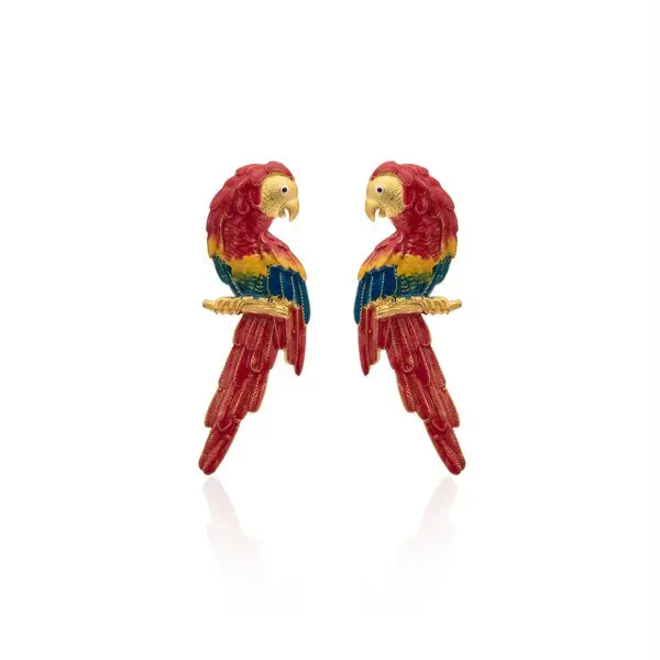 MILOU JEWELRY Parrot Earrings - Red
