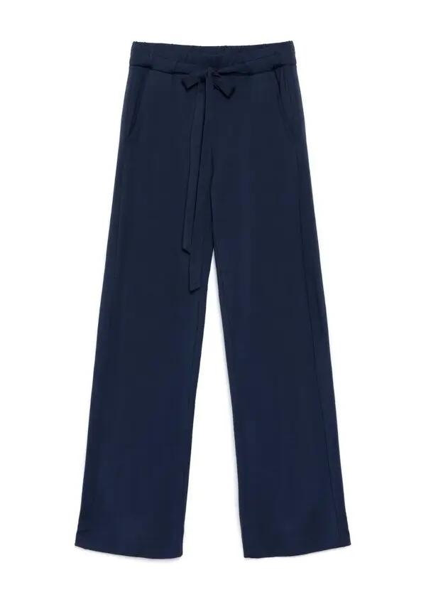 WEARTWO LONDON Goddess Wide Leg Trousers, Navy - Blue