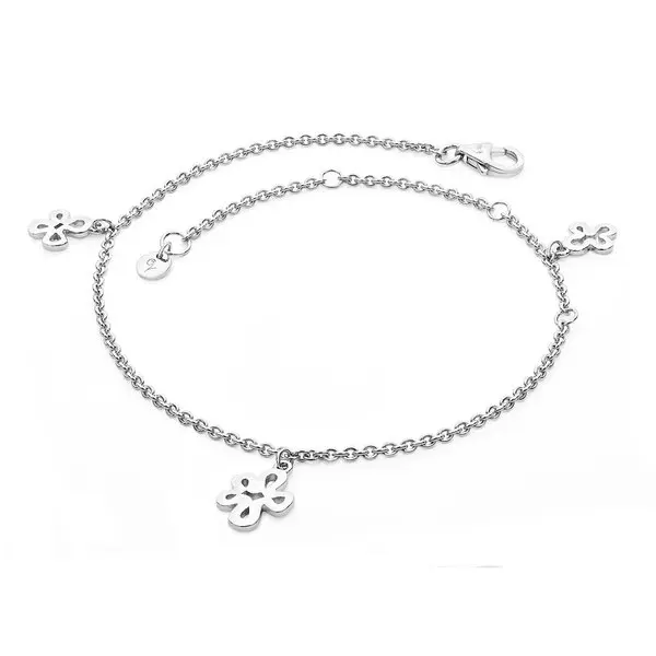 LUCY QUARTERMAINE Solid Sterling Open Splash Anklet